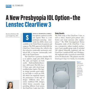 Articles - LENSTEC - SURGEON